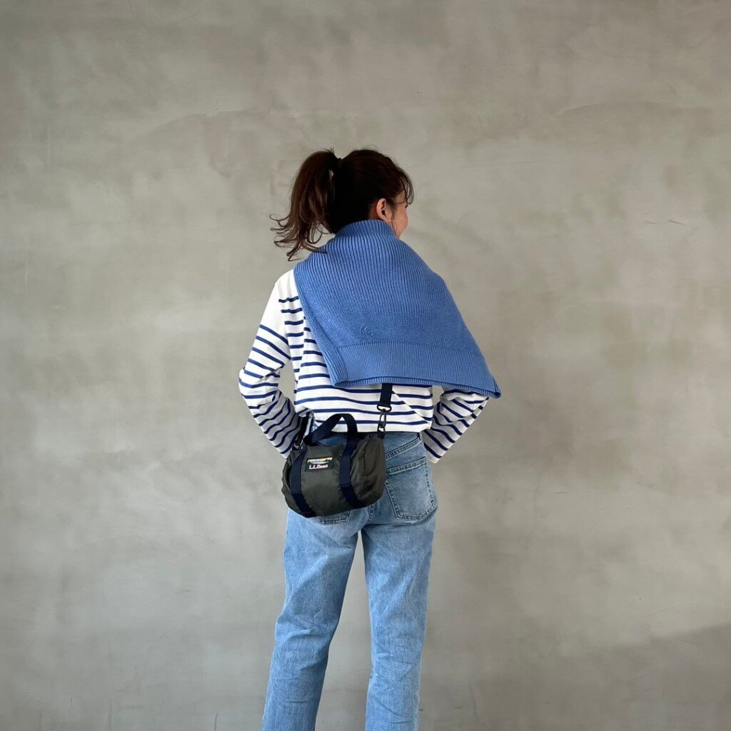 「L.L.Bean 2WAYミニボストン」、ユニクロ、ユナイテッドアローズを取り入れた、伊藤真知さん私服コーデ公開！【2022年・LEE4月号付録】 | LEE