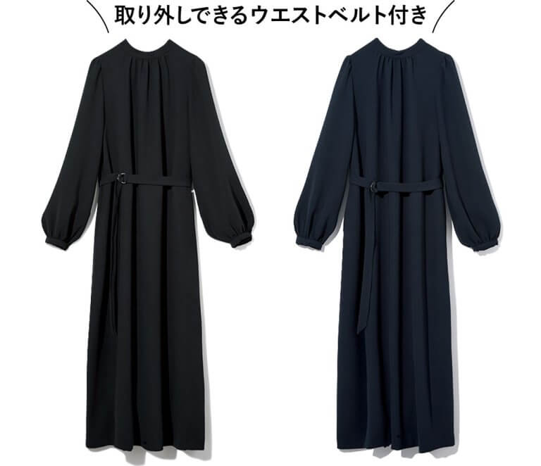 優雅なムード漂うクラシカルな「12classe」のギャザーワンピース | LEE