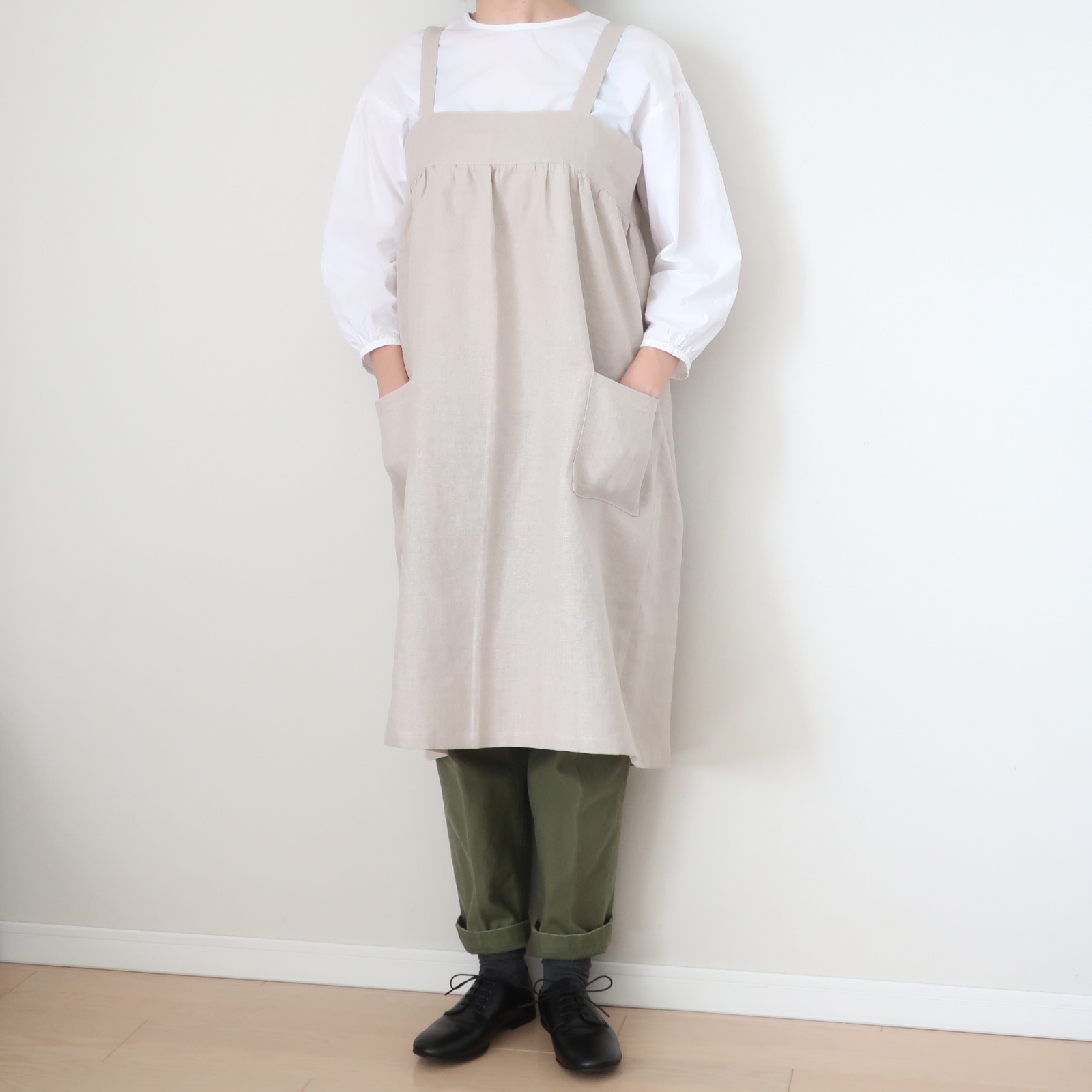 【手づくり部】CHECK&STRIPE エプロンワンピースを作りました | LEE