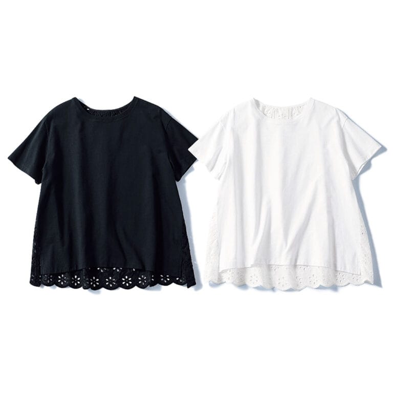 夏に活躍！【12closetのおしゃれトップス】背面にレースを配した大人気Tシャツ | LEE