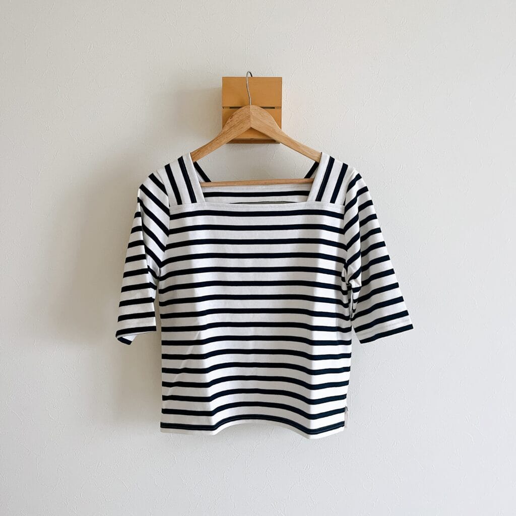 【LEEマルシェ】12closet スクエア2WAYボーダー6分袖Tが可愛いです | LEE