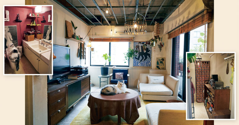 【家具で仕切って寝室を二分化】59㎡／1LDK「パリ暮らしの経験をもとに様々な工夫を」 | LEE