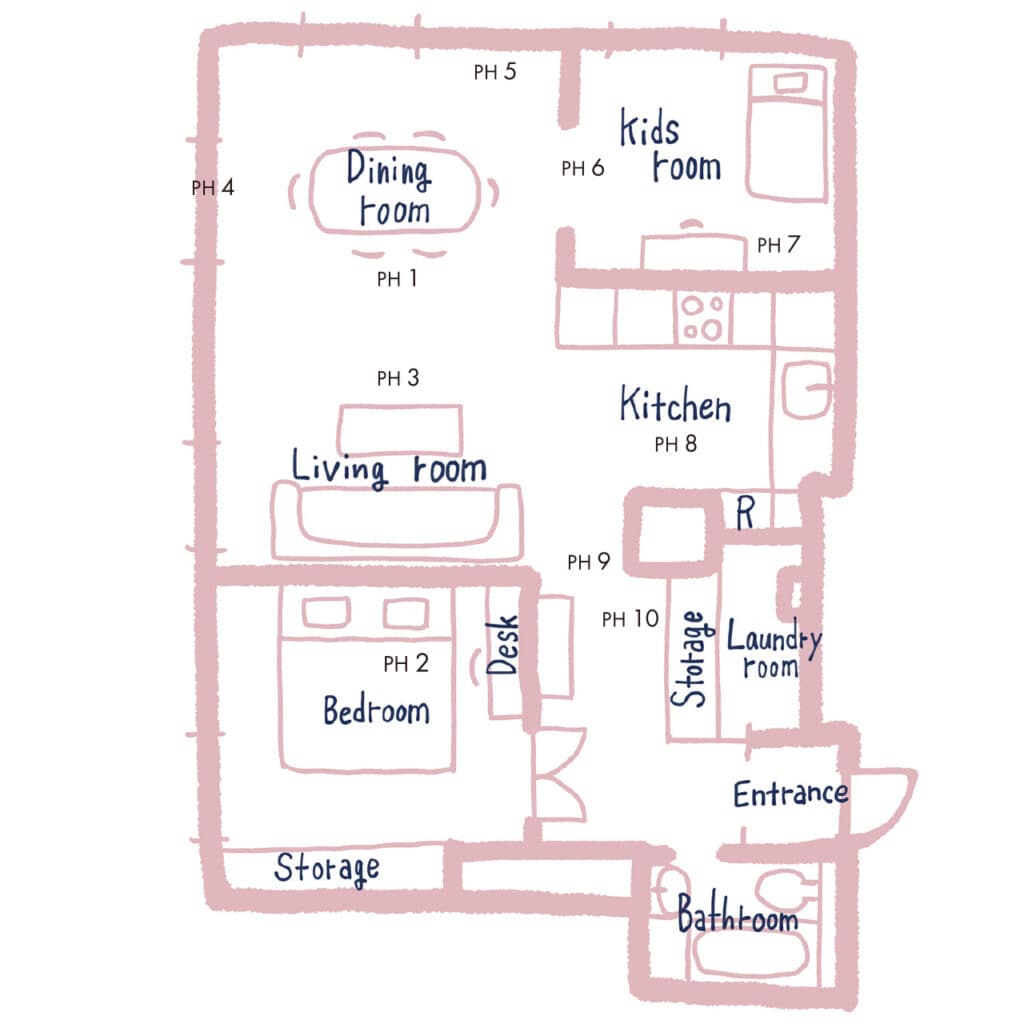 【ストックホルム、75㎡、2LDKの間取り】収納は最低限に、窓から望む景色が開放的！ | LEE
